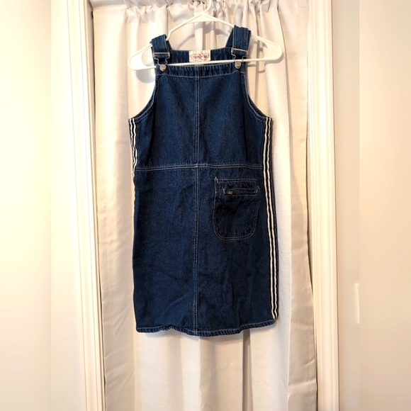 Beth & Me | Dresses | Beth Me Denim Overall Dress With Black White Side ...